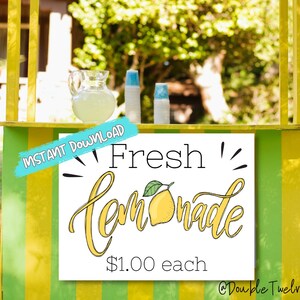 Cute Lemonade Stand Decorations, DIY Lemonade Sign, Farmers Market ...