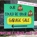 Funny Garage Sale Sign, Printable Yard Sale Banner, Community Garage ...