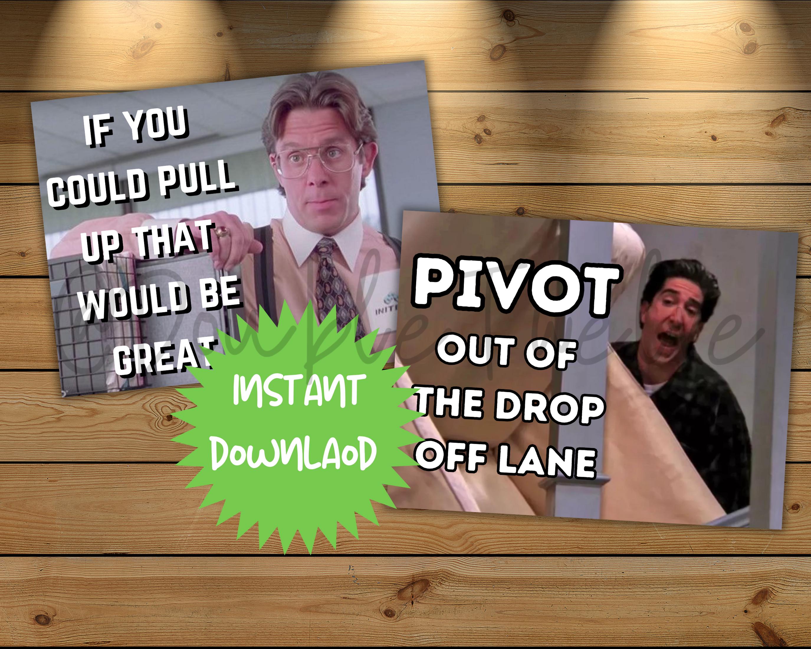 Funny School Drop-off Signs, Car Line Printable Bundle, Printable ...