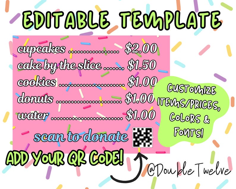 Custom Bake Sale Sign Bundle, Cute Kids Bake Sale Fundraiser Signage ...