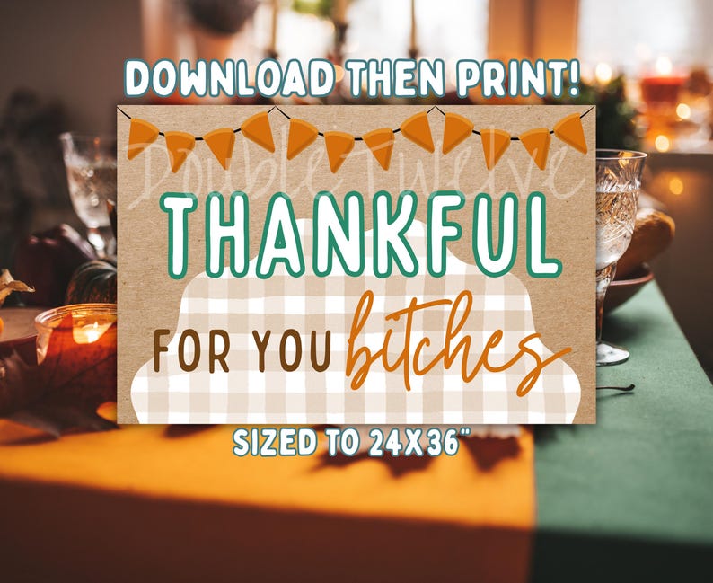 Funny Friendsgiving Party Decorations | Printable Happy Friendsgiving ...
