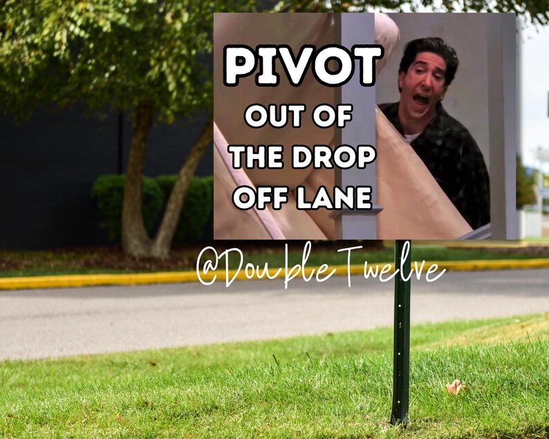 Funny School Drop off Lane Sign, Printable Drop off Pick up Lane Signs ...