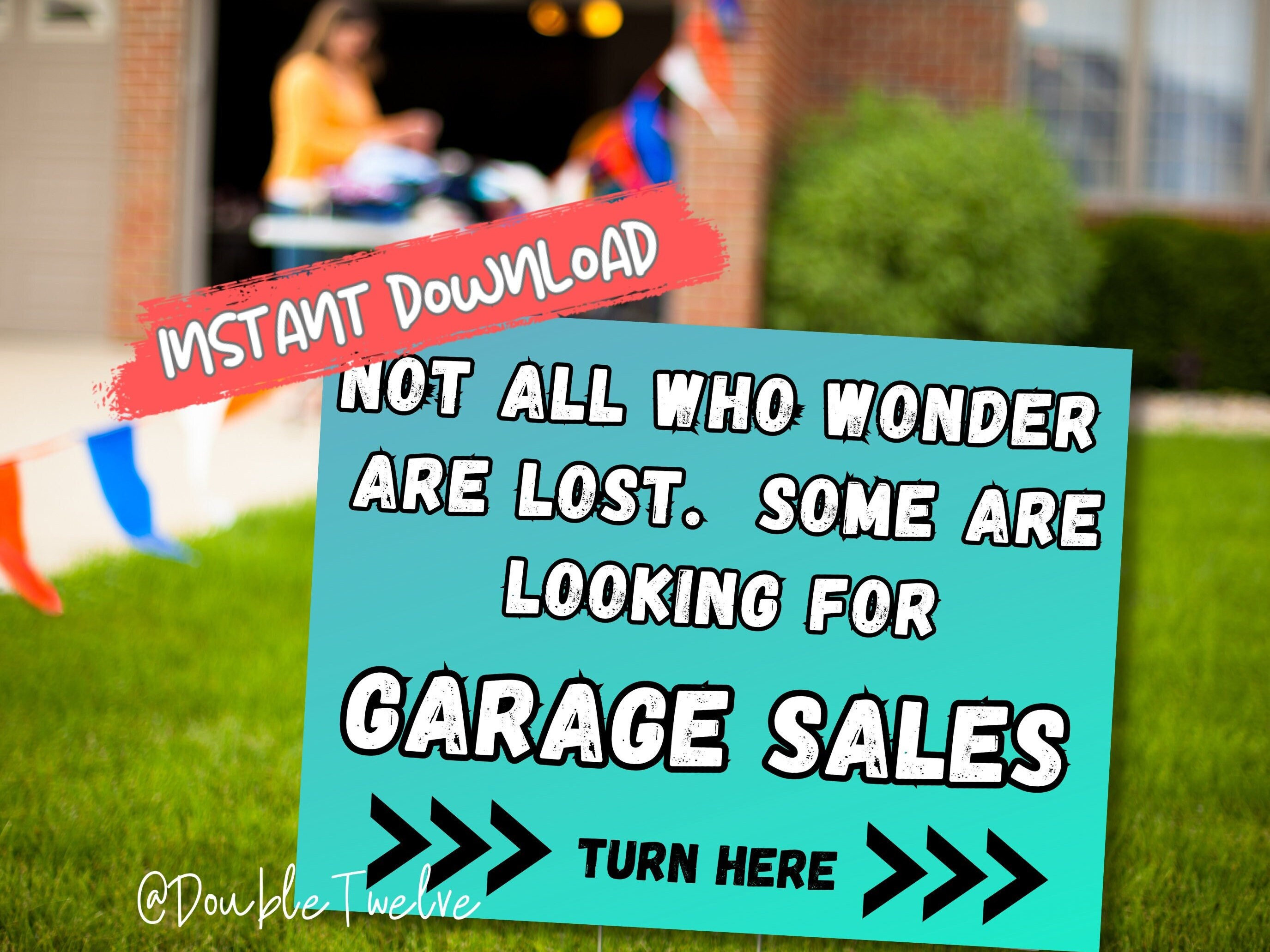 Funny Garage Sale Sign, Printable DIY Garage Moving Yard Sale, Print at ...