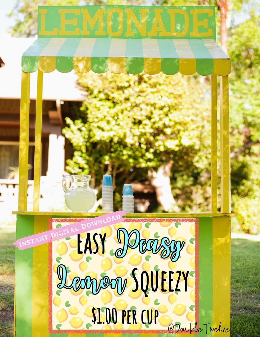 Cute Printable Lemonade Stand Signs, Vendor Fair Booth, Farmers Market ...
