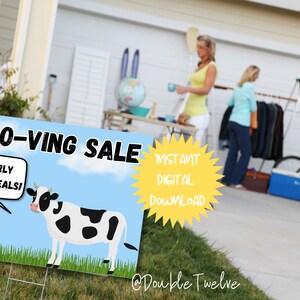 Funny Moving Signs, Garage Sale Printable, DIY Yard Sale Signs, Street ...