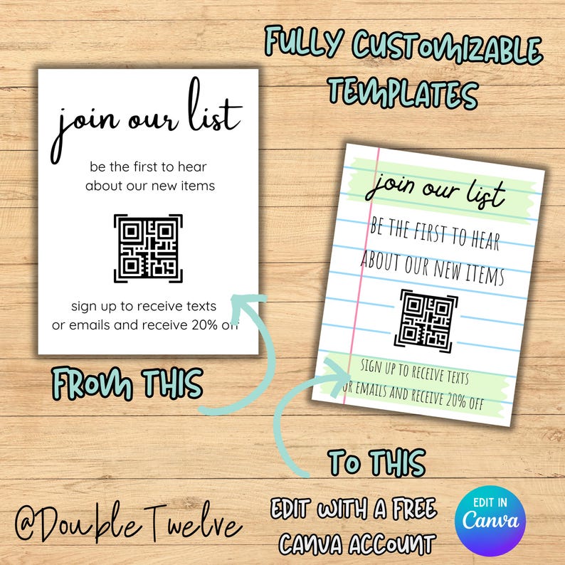 Display Signs for Craft Fair Booth, Editable Canva Template, Crafting ...