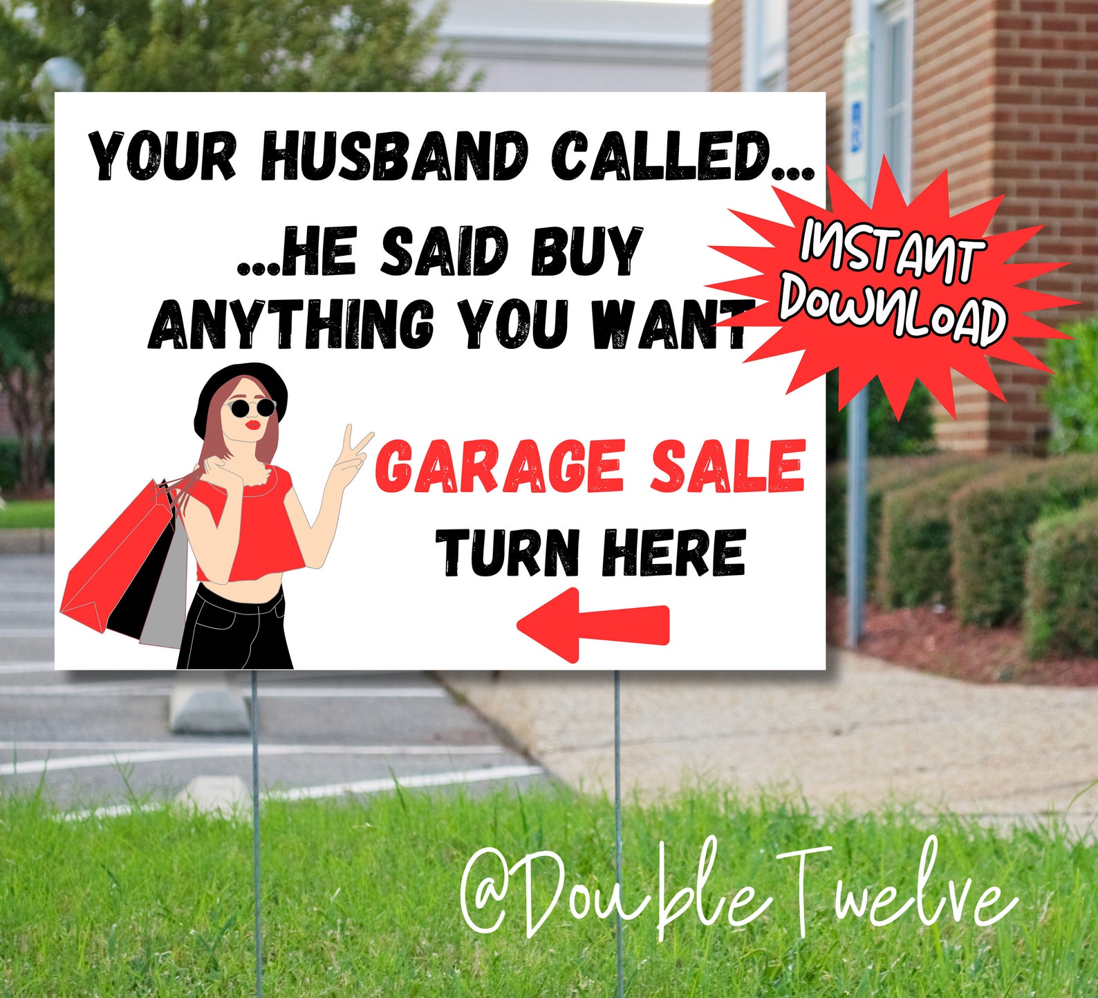 Funny Garage Sale Signs, DIY Yard Sale Signage, Community Neighborhood ...