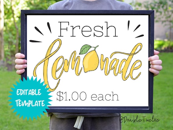 Lemonade Stand Signs Printable