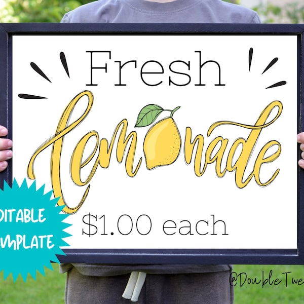 Lemonade Stand Sign - Etsy