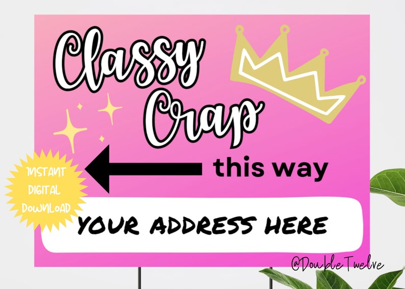 Funny Garage Sale Signs, Yard Sign, Printable Yard Sale Poster, DIY ...