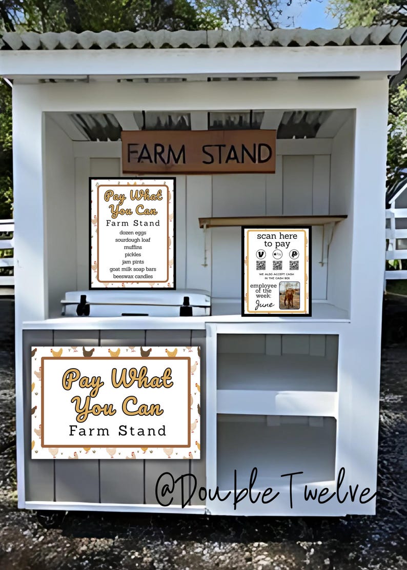 Printable Roadside Farm Stand Signs, Pay What You Can Store, Farmstand ...