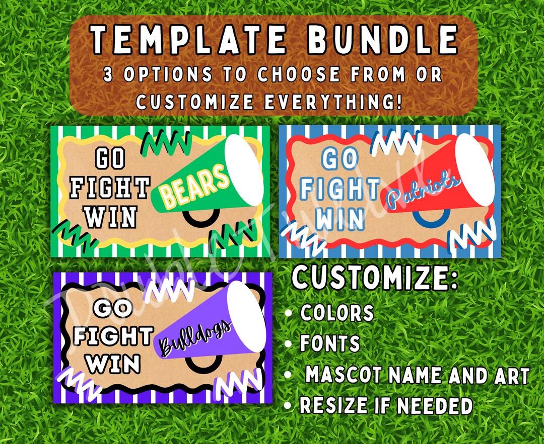 Sports Banner Template: Pep Rally, Homecoming, Parade Spirt Week Game ...