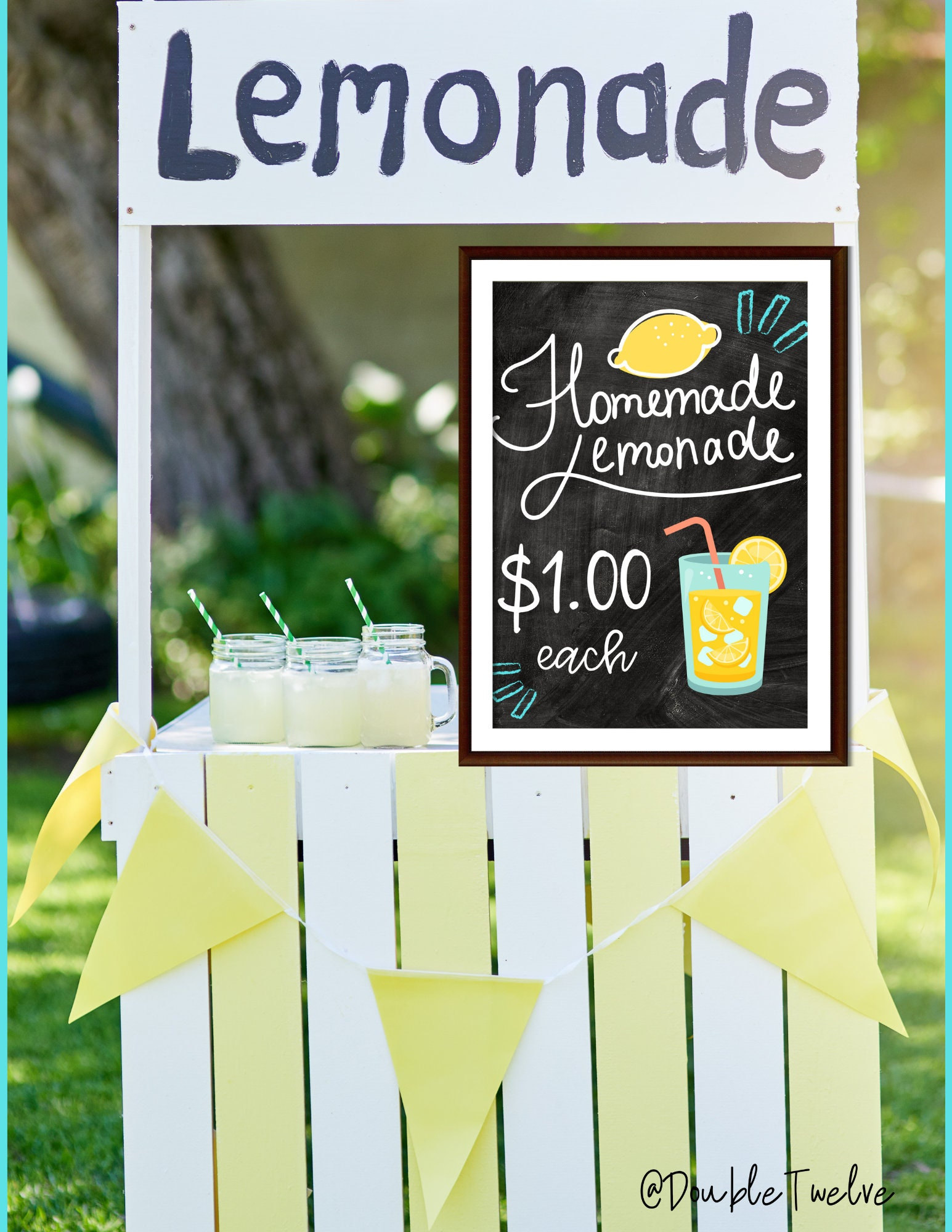 Lemonade Stand Template, Farmers Market Booth Signage, Small Business ...
