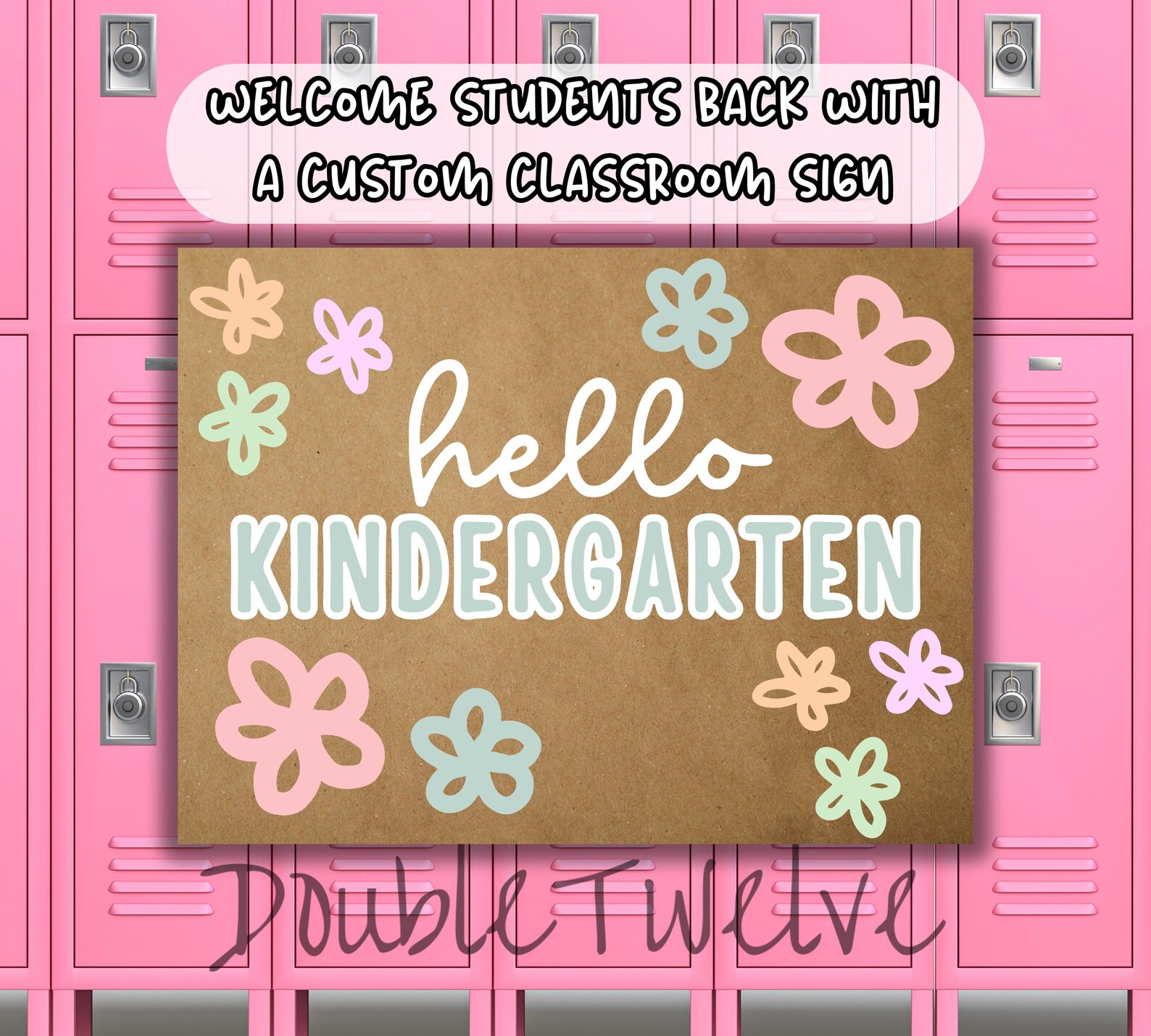 Brown Paper Mini Banner Back to School, Classroom Grade Sign Template ...