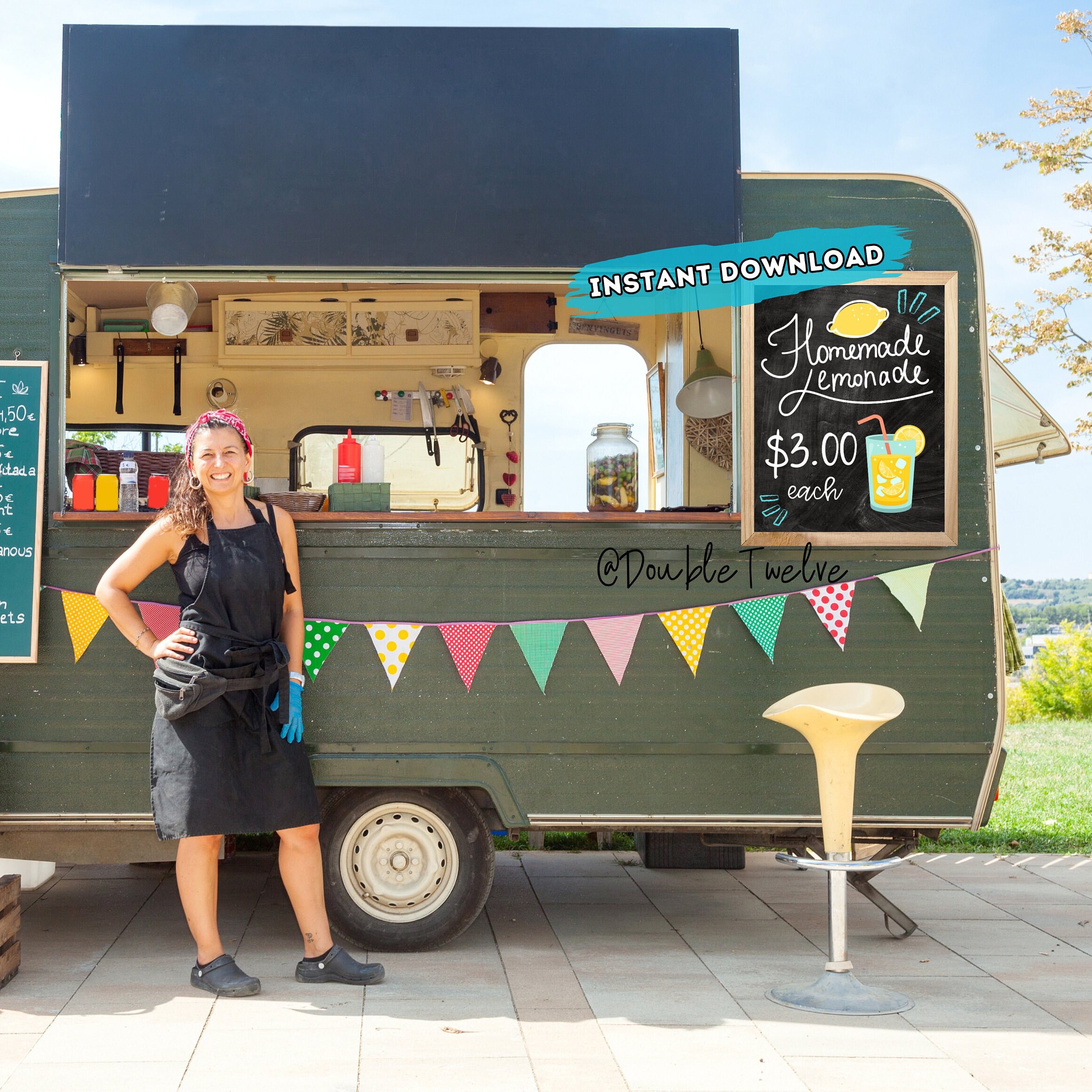 Lemonade Stand Template, Farmers Market Booth Signage, Small Business ...