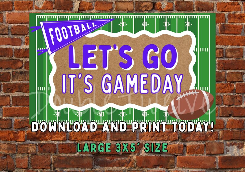Homecoming Pep Rally Painted Look Banner, High School Game Day Sign ...