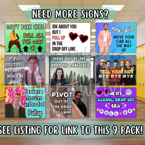 Funny Drop off Lane Signs, Back to School, Parent Student Drop off Line ...