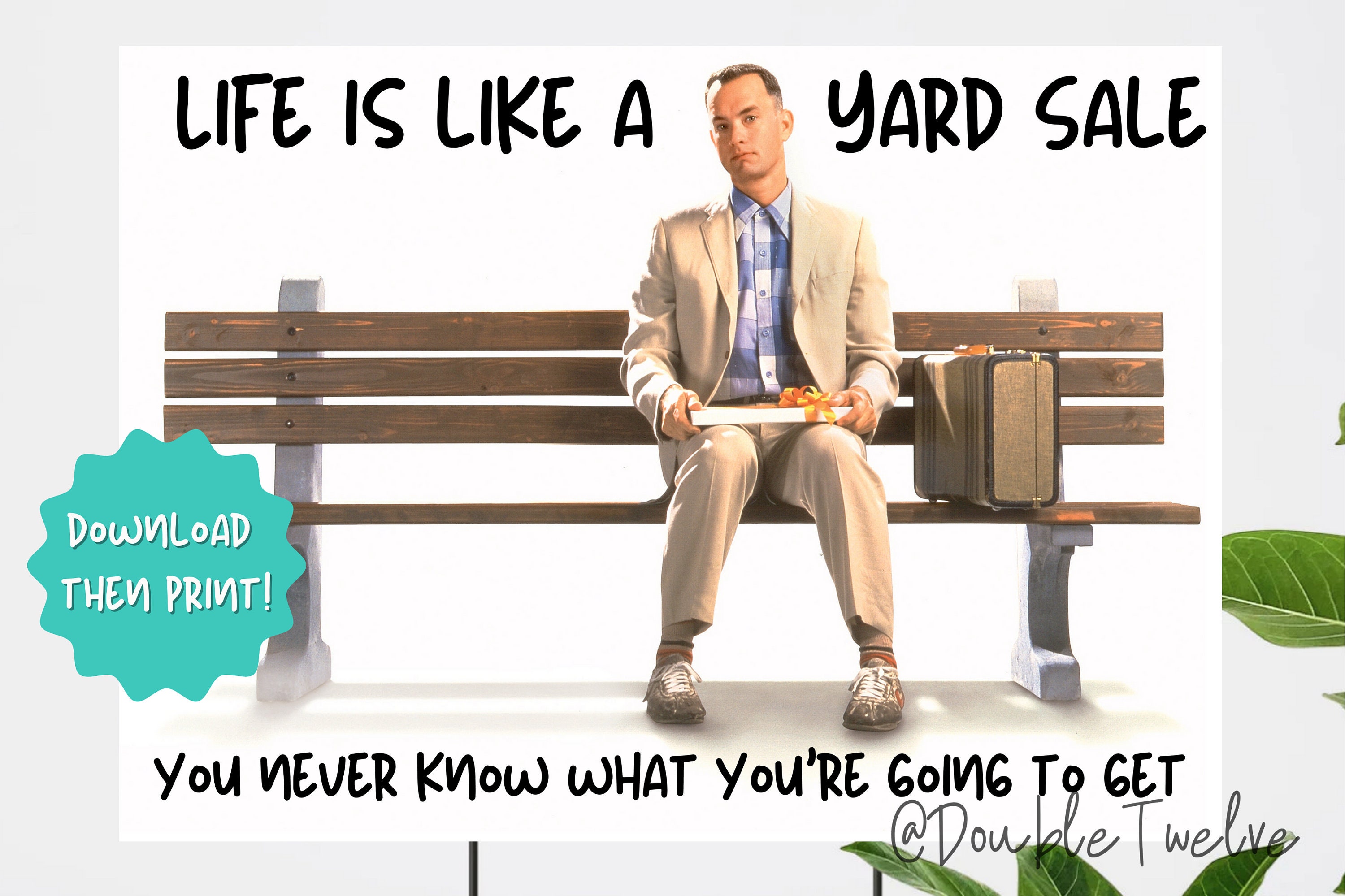 Funny Yard Sale Sign, DIY Garage Sale Yard Signs, Forrest Gump, Moving ...