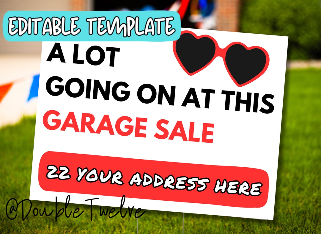Funny Garage Sale Signs, Taylor Swift Sign, Swifty, A Lot Going on Era ...