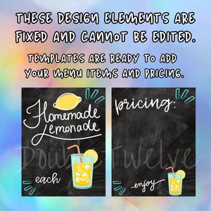 Lemonade Stand Poster & Pricing Sign Bundle, Editable Canva Template, Summer Kids Booth ...