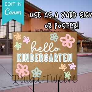 Brown Paper Mini Banner Back to School, Classroom Grade Sign Template ...