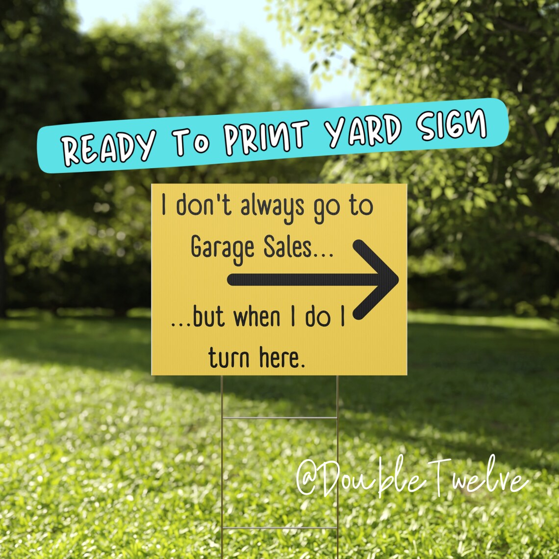 Funny Garage Sale Sign, Printable Yard Sale Banner, Community Garage ...