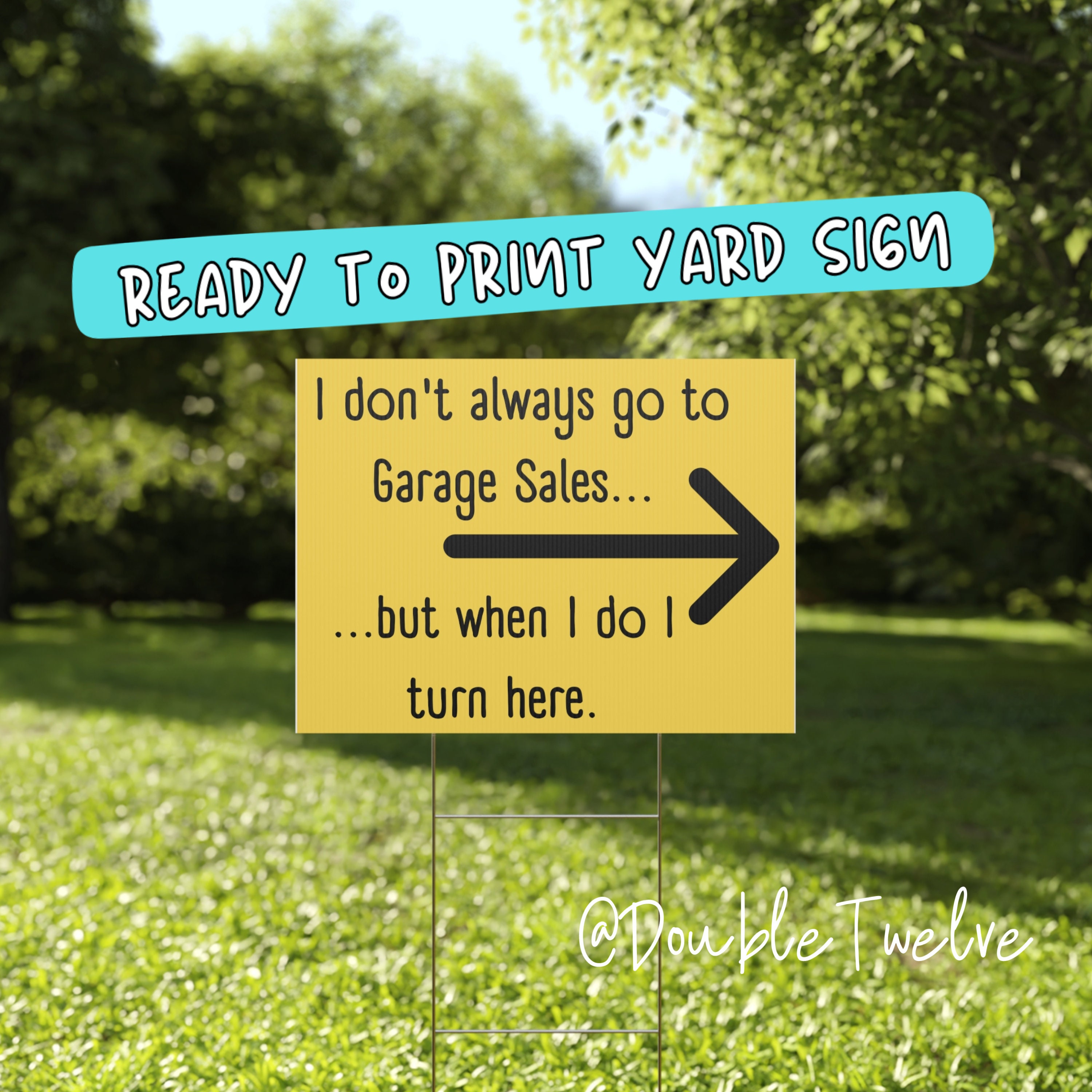 Funny Garage Sale Sign, Printable Yard Sale Banner, Community Garage ...