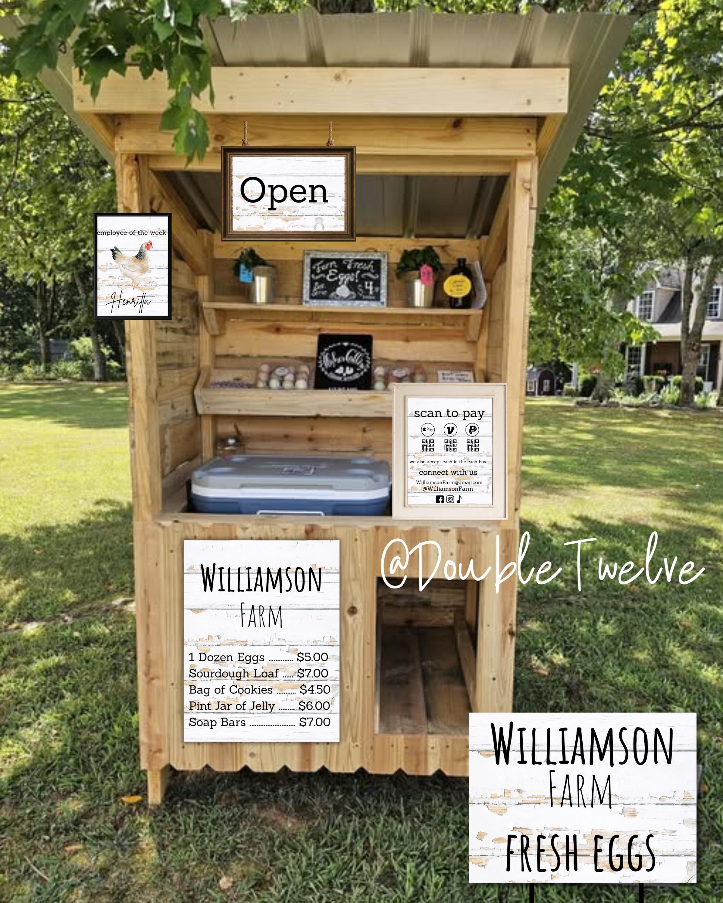 Editable Roadside Farm Stand Signs, Produce Price Sheet Template ...