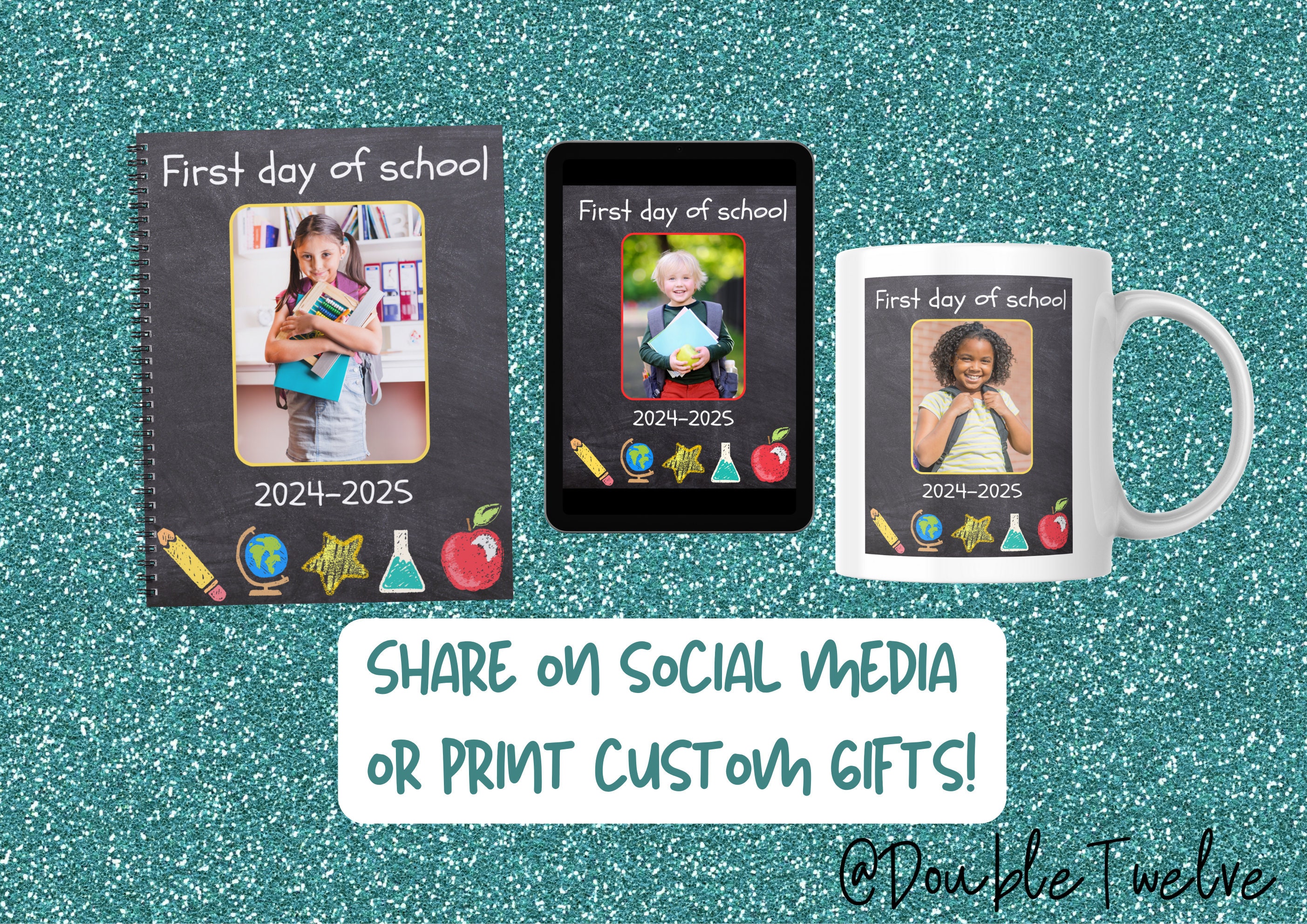 First Day of School Photo Template, Personalized School Sign, Custom ...