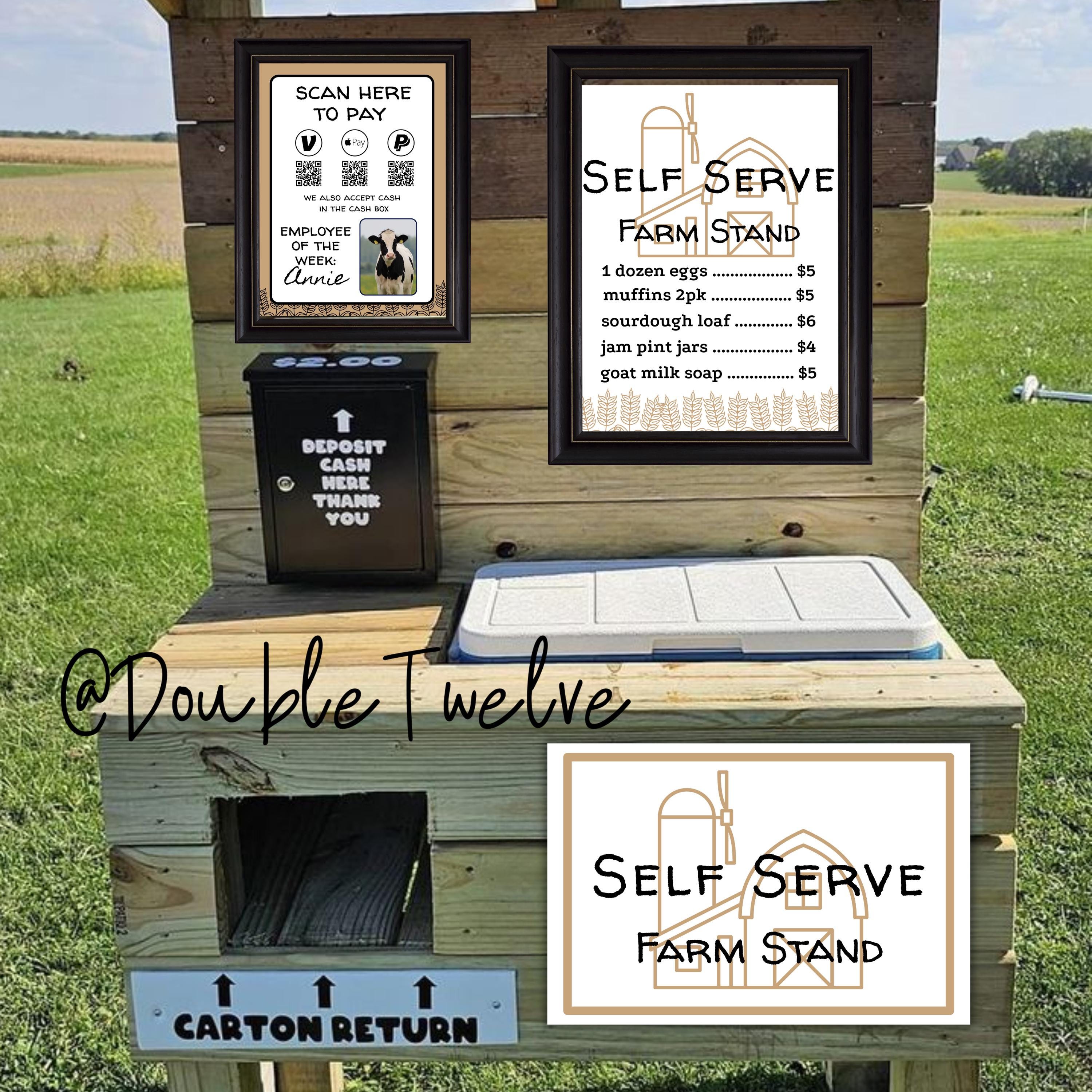 Self-serve Farmstand Signs, Printable Farm Business Menu Price Sign ...