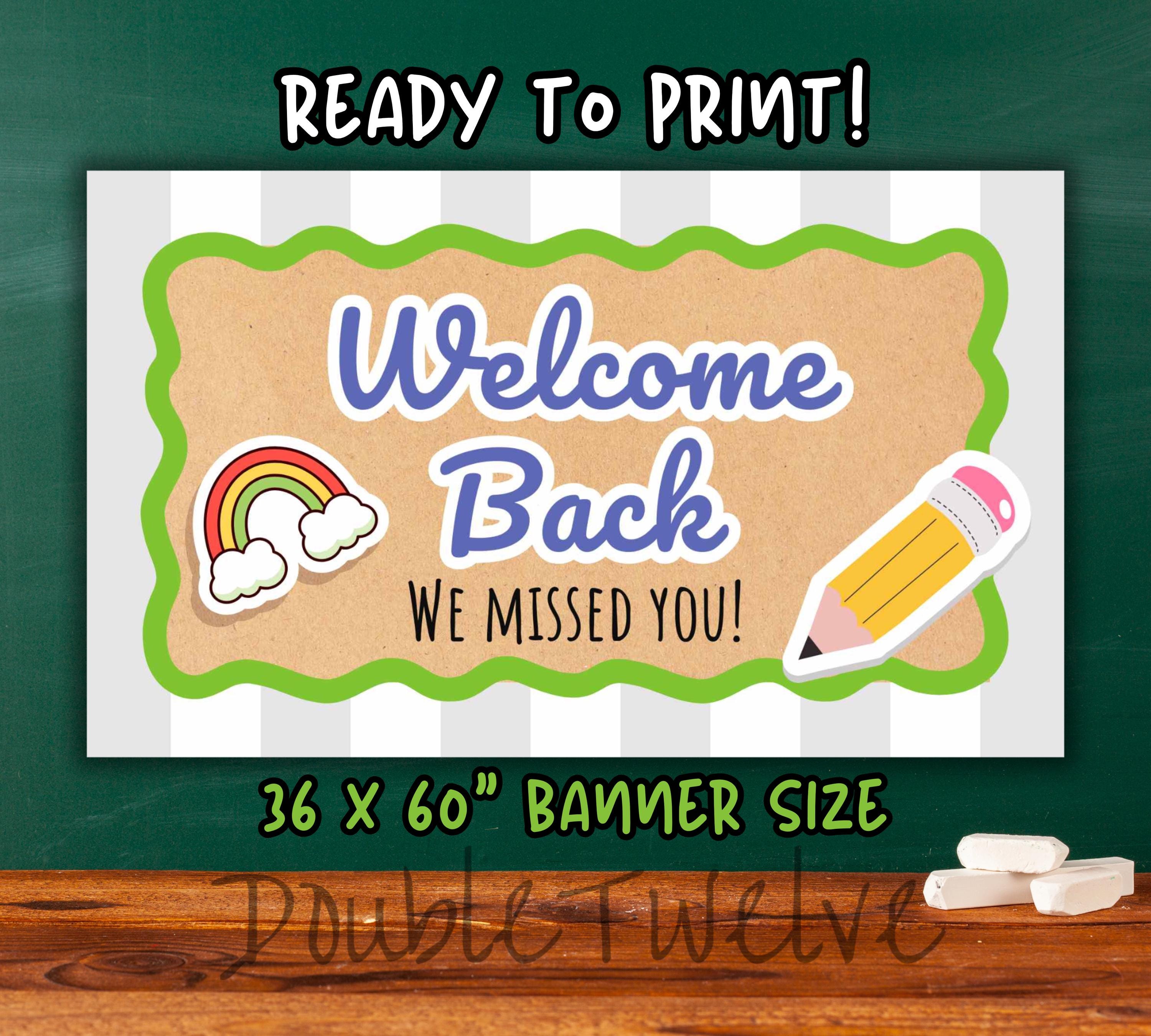 Back to School Banners, First Day of School Classroom Poster, Welcome ...