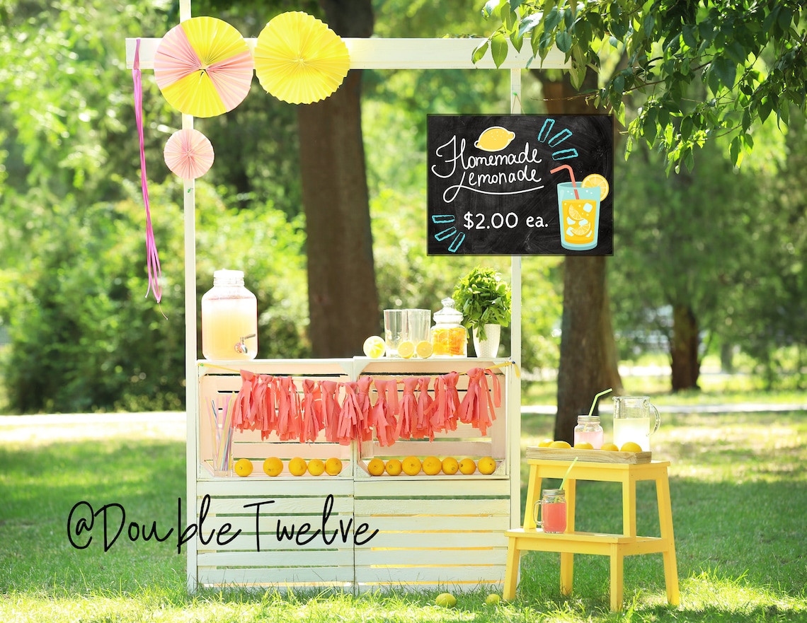Printable Lemonade Stand Yard Sign, Cute Kids Lemonade Stand DIY ...