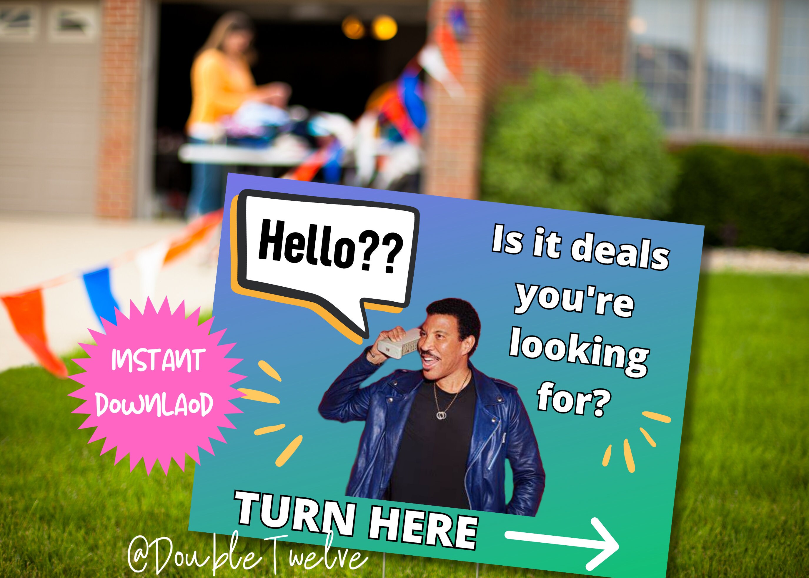 Funny Garage Sale Bundle, Custom Flyer and Yard Sign, Editable Template ...