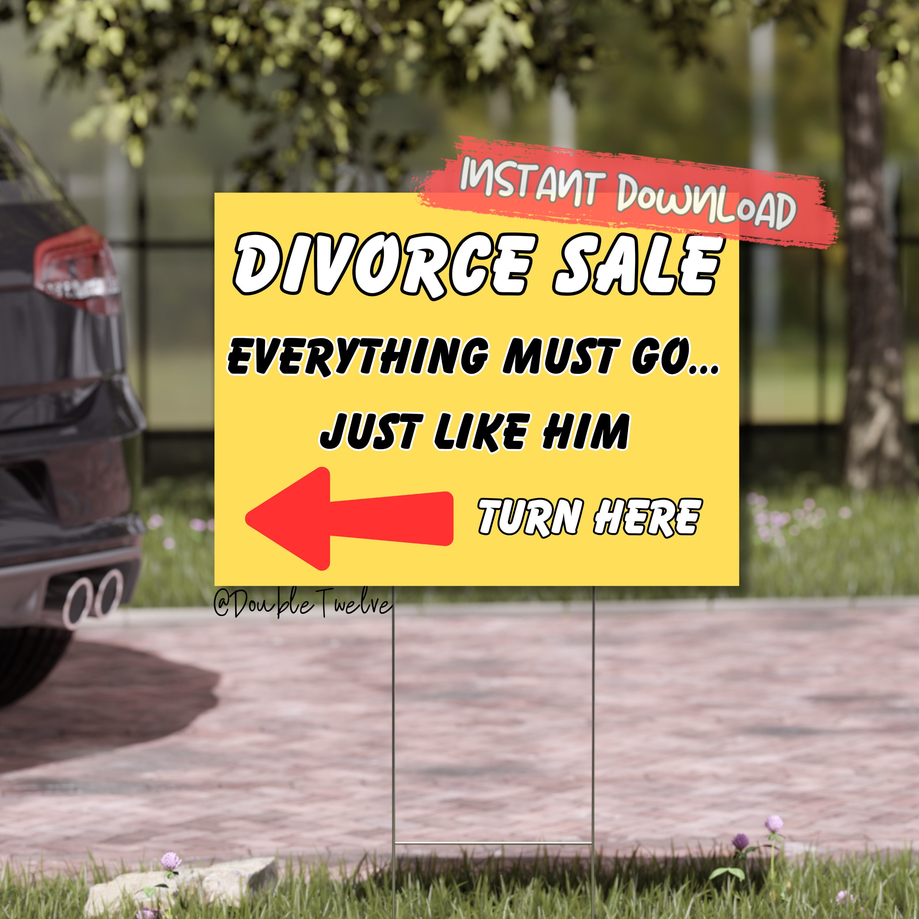 Funny Garage Sale Signs, Printable DIY Garage Sale, Divorce Party Sign ...