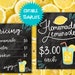 Lemonade Stand Poster & Pricing Sign Bundle, Editable Template, Summer Kids Lemonade Sale, Booth ...