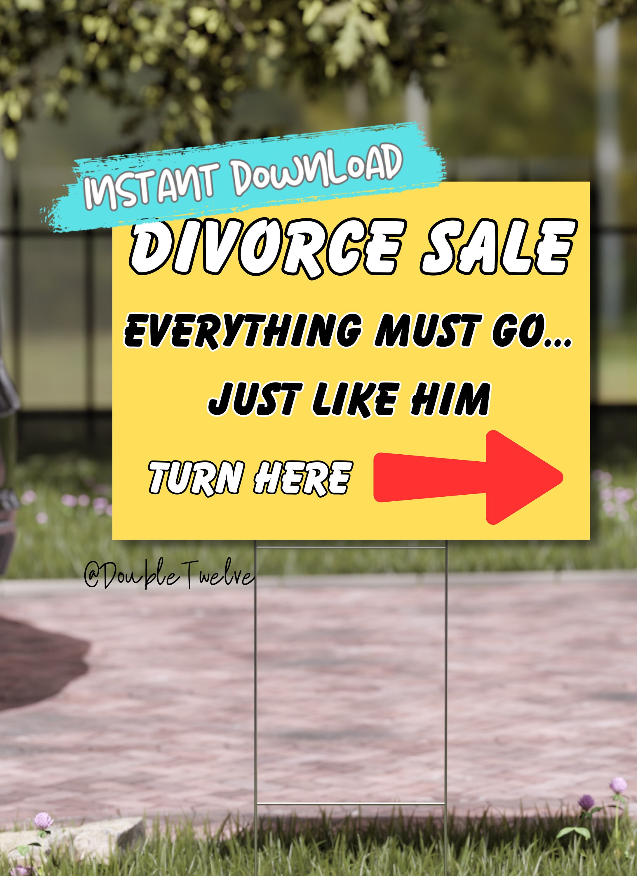 Funny Garage Sale Signs, Printable DIY Garage Sale, Divorce Party Sign ...