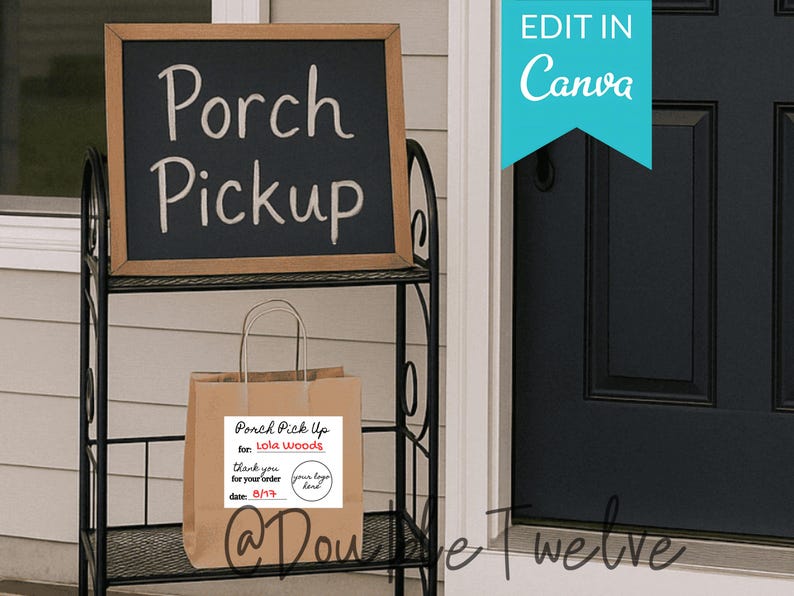 Editable Porch Pickup Label Template for Home Bakers, Cottage Baker ...