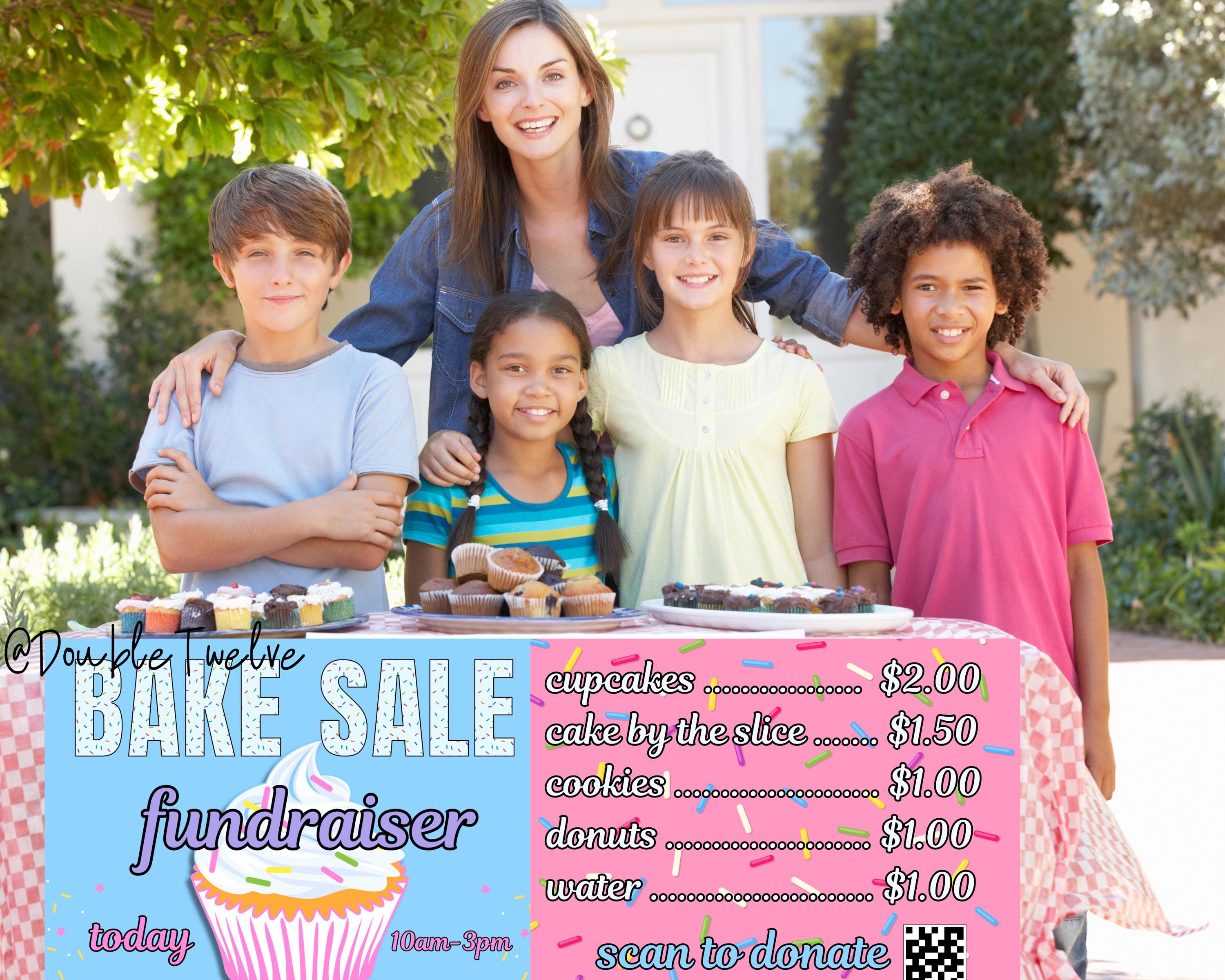 Custom Bake Sale Sign Bundle, Menu Sign Booth Poster, Bake Sale Yard ...