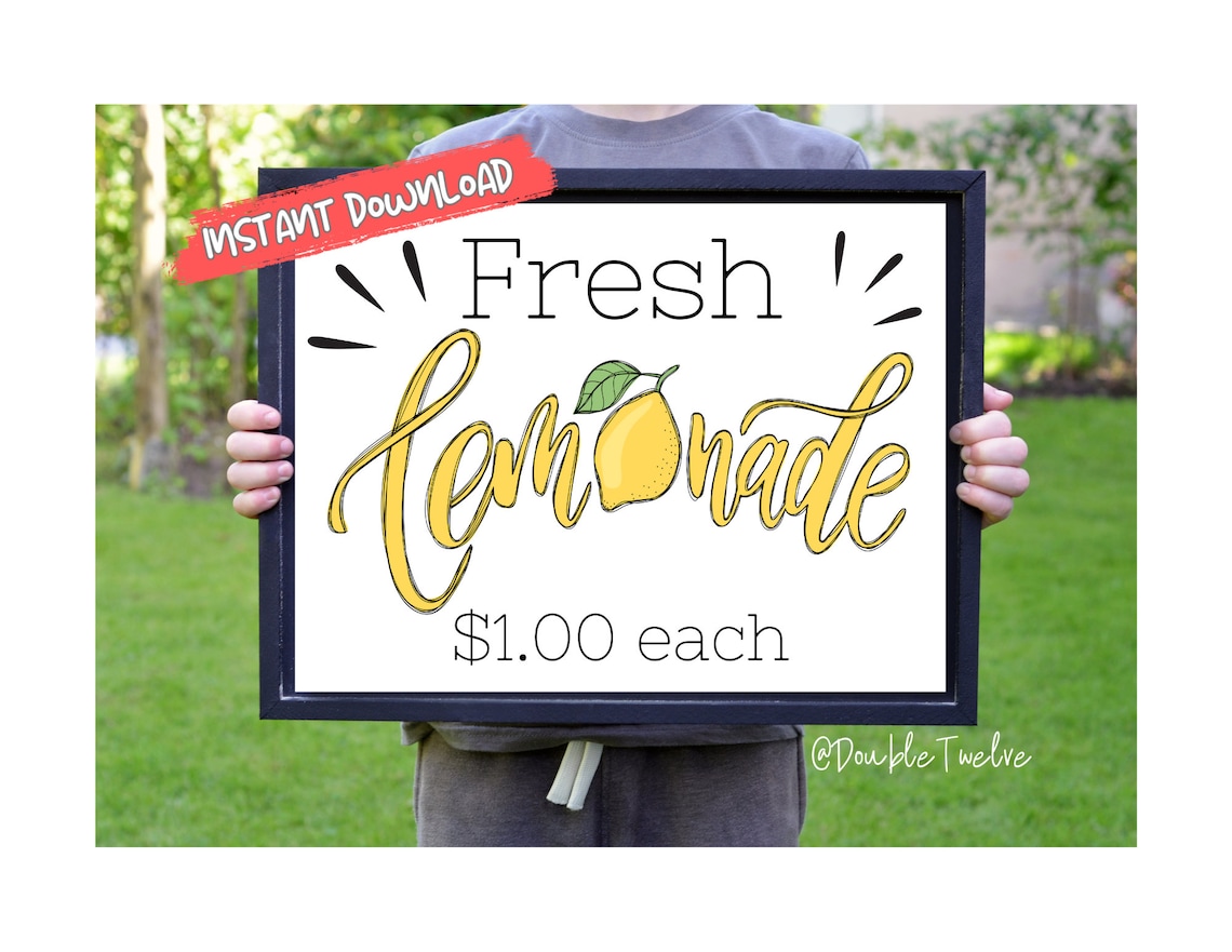 Cute Lemonade Stand Decorations, DIY Lemonade Sign, Farmers Market ...