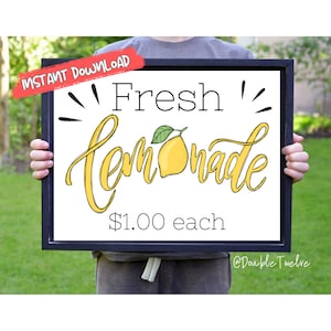 Cute Lemonade Stand Decorations, DIY Lemonade Sign, Farmers Market ...