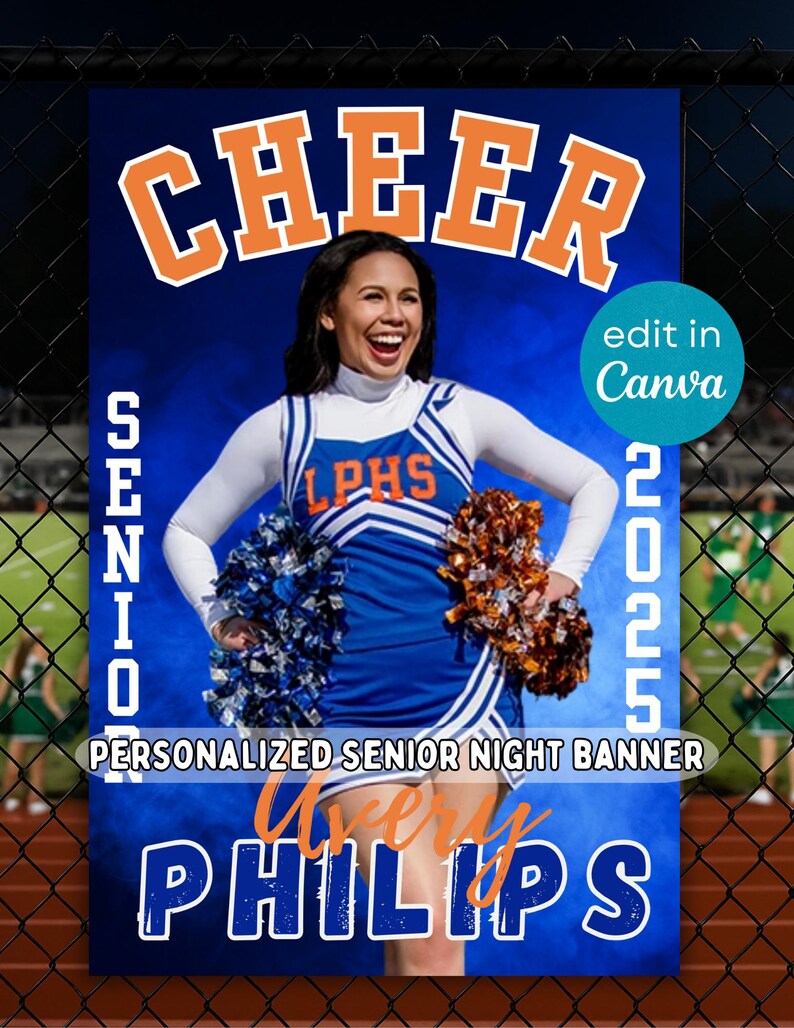 Graduation Senior Poster, Custom Cheer Dance Drill Team Photo Banner ...