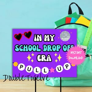 Funny School Drop off Lane Signs Bundle 9 Pack, Back to School First ...