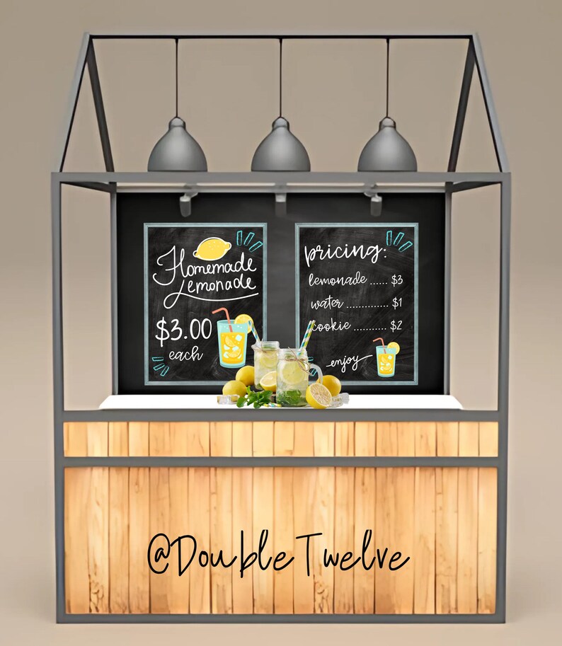Mobile Lemonade Business Signs, Lemonade Stand Poster & Pricing Sign ...