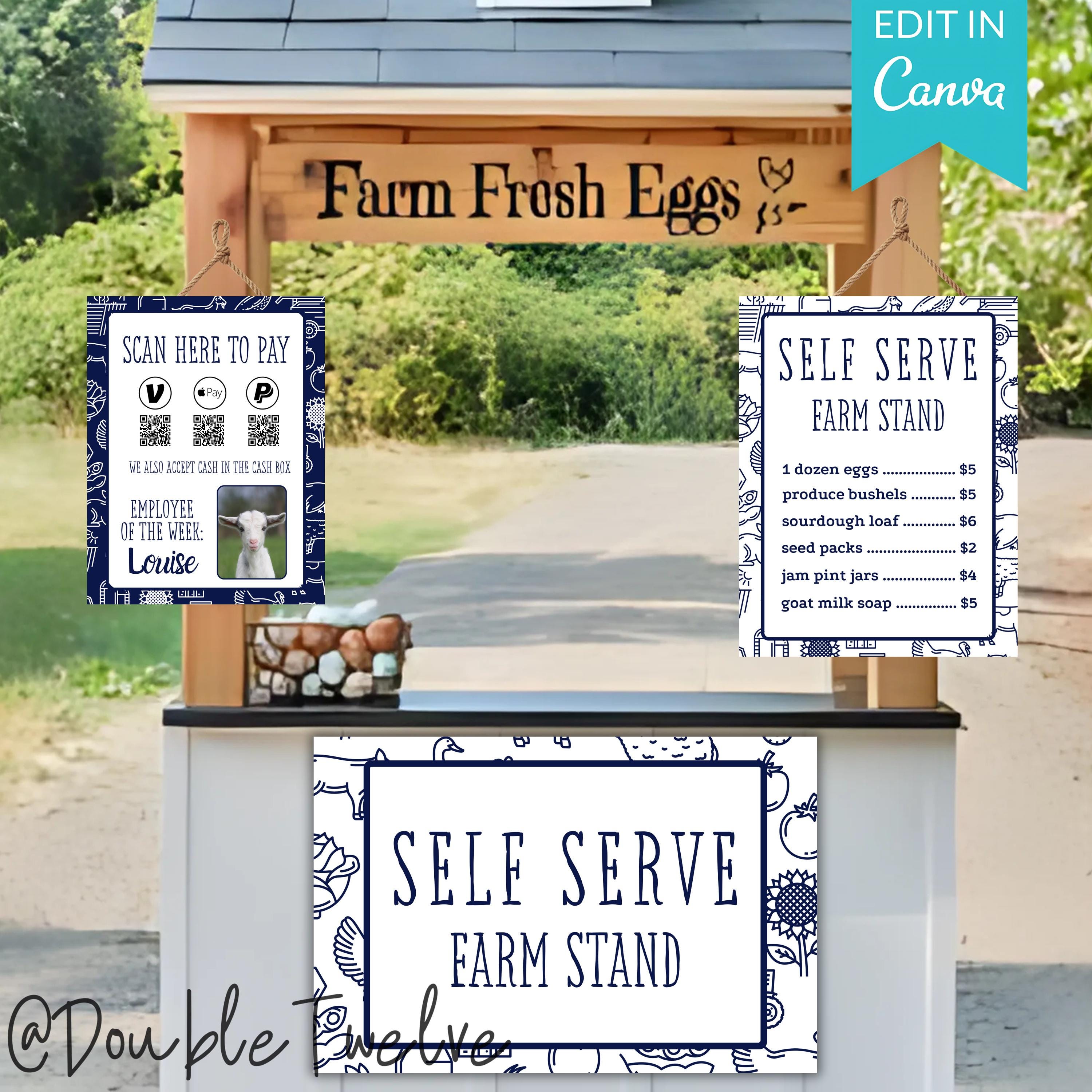 Self-serve Farmstand Printable Signs, Farm Store Price Menu Sign ...