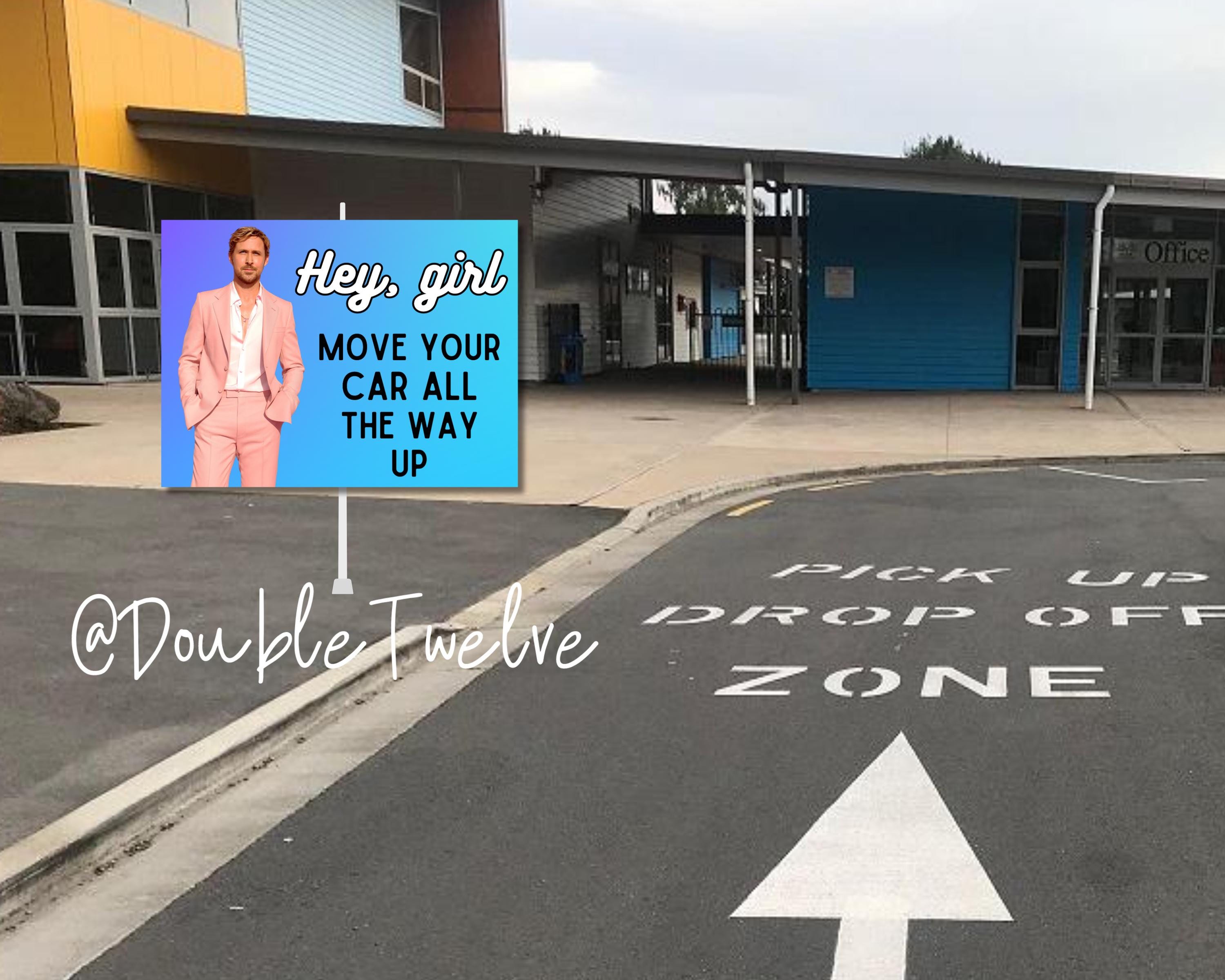 Funny Drop off Lane Signs, Back to School, Parent Student Drop off Line ...