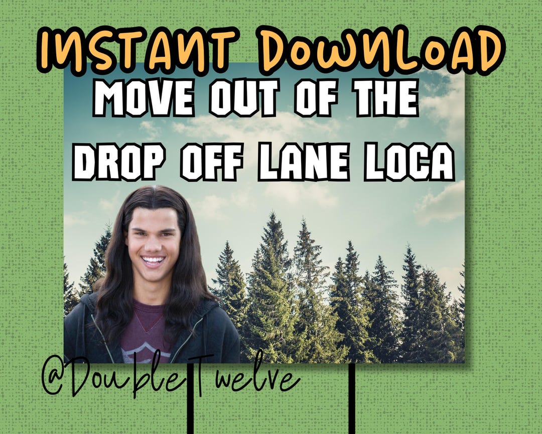 Funny School Drop off Lane Sign, Printable Drop off Pick up Lane Sign ...