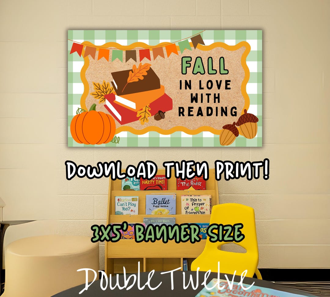 Fall Classroom Decor, Class Library Reading Corner, Fall Books Bulletin ...