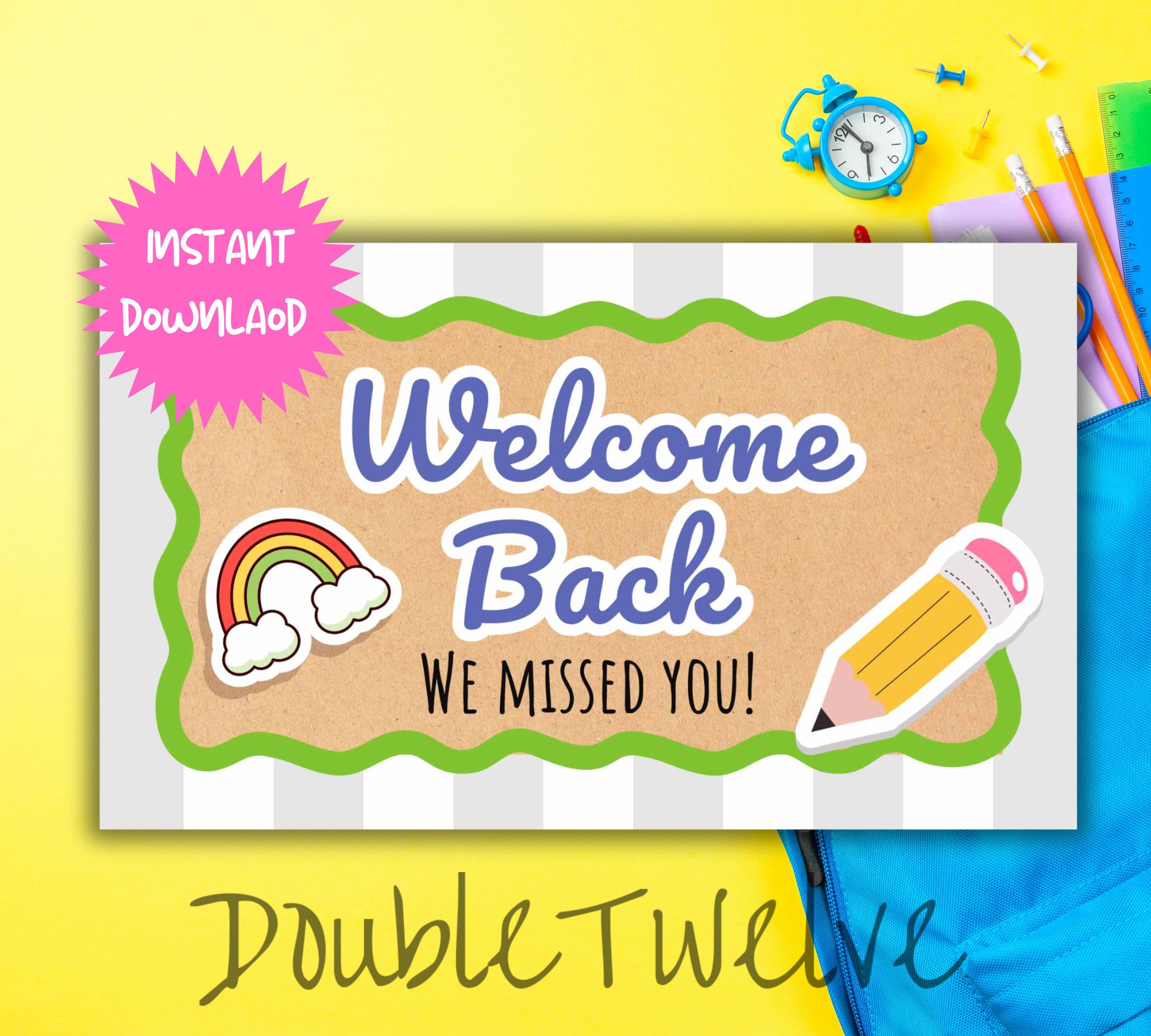 Back to School Banners, First Day of School Classroom Poster, Welcome ...