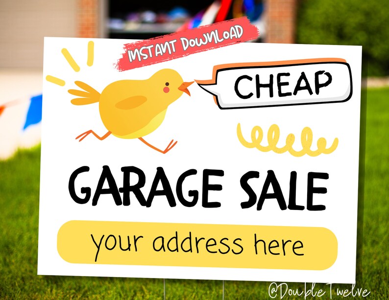 Funny Garage Sale Signs, Editable Template, Moving Sale, DIY Garage ...