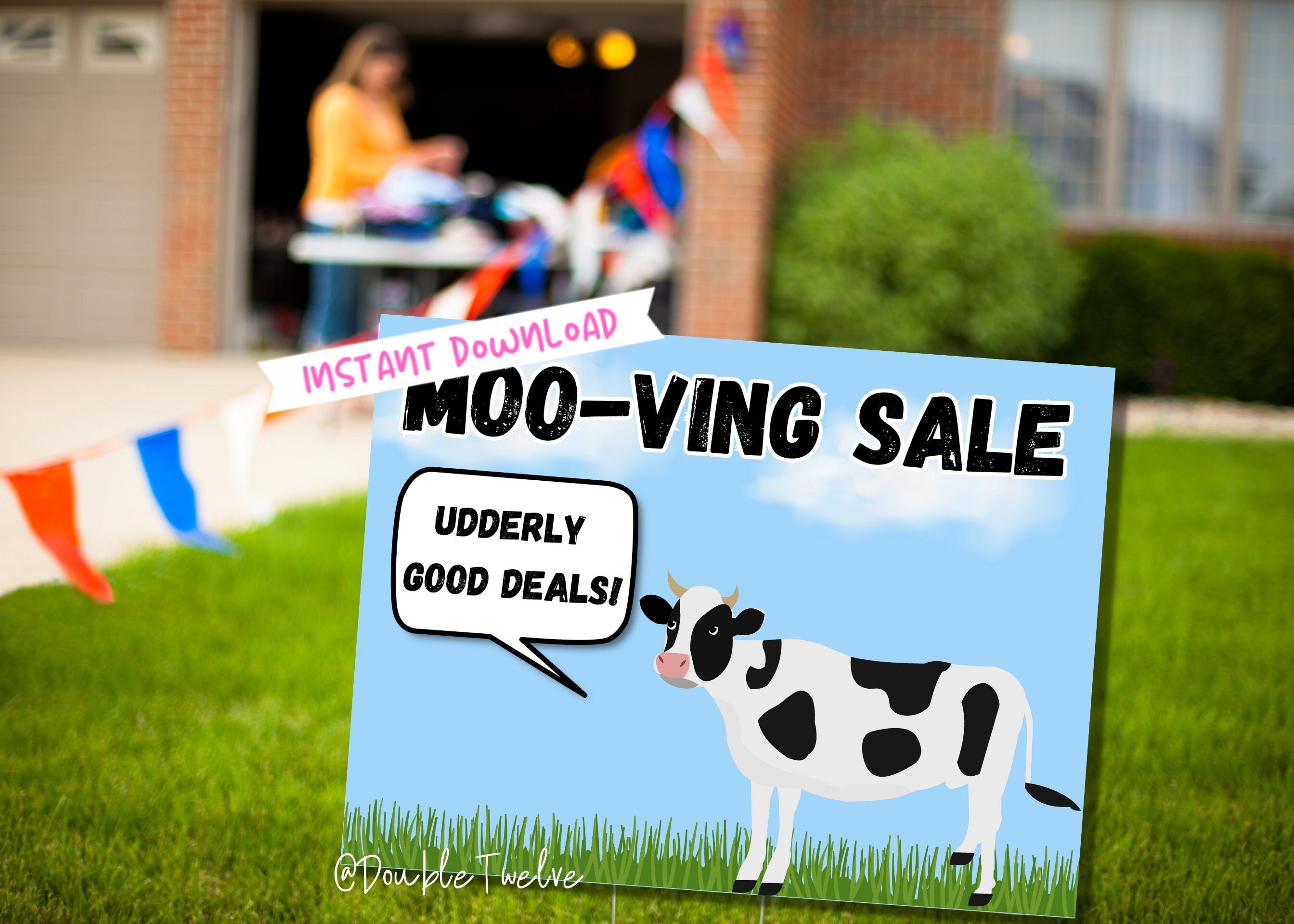 Funny Moving Signs, Garage Sale Printable, DIY Yard Sale Signs, Street ...